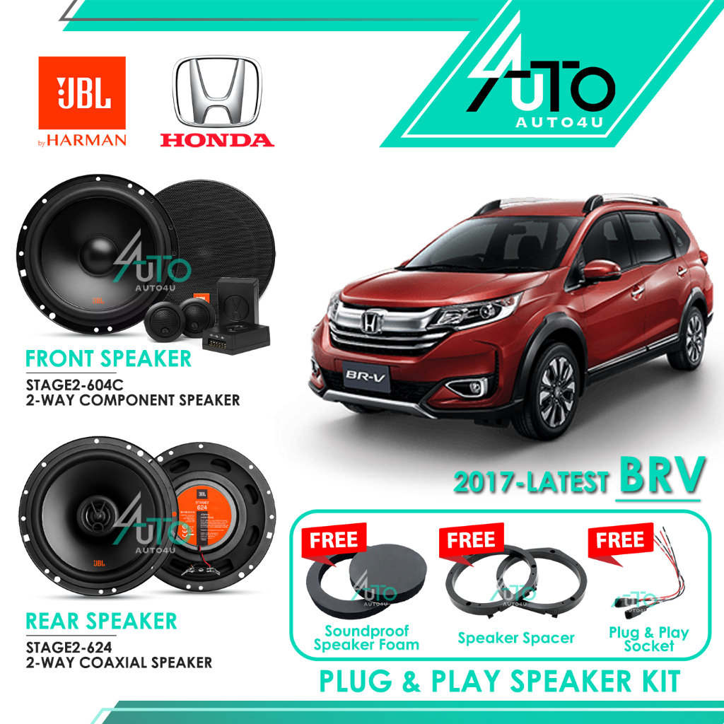 JBL Car Speaker Honda BRV Plug & Play Car Audio PNP BR-V Speker Kereta ...