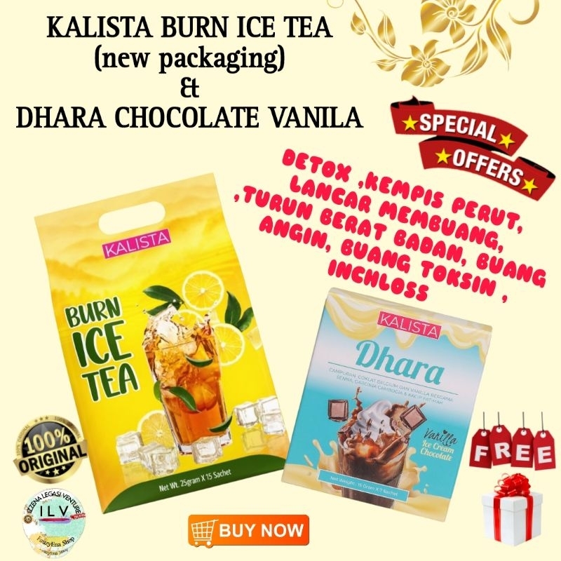 Burn ice tea kalista & Dhara Coklat Vanila , original Kalista Hq ...