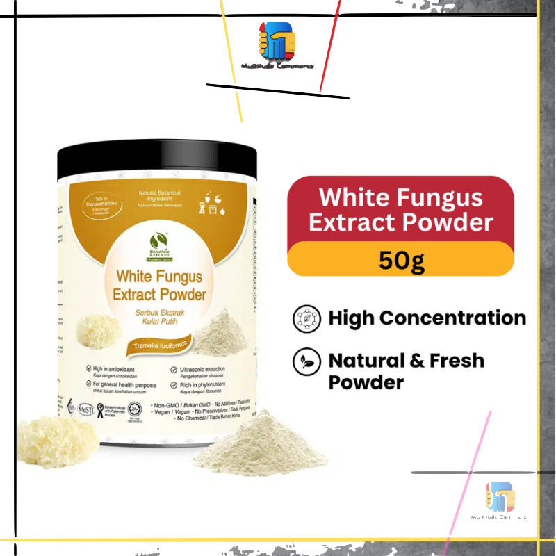 Bionutricia White Fungus (Tremella fuciformis) Extract Powder (50g ...