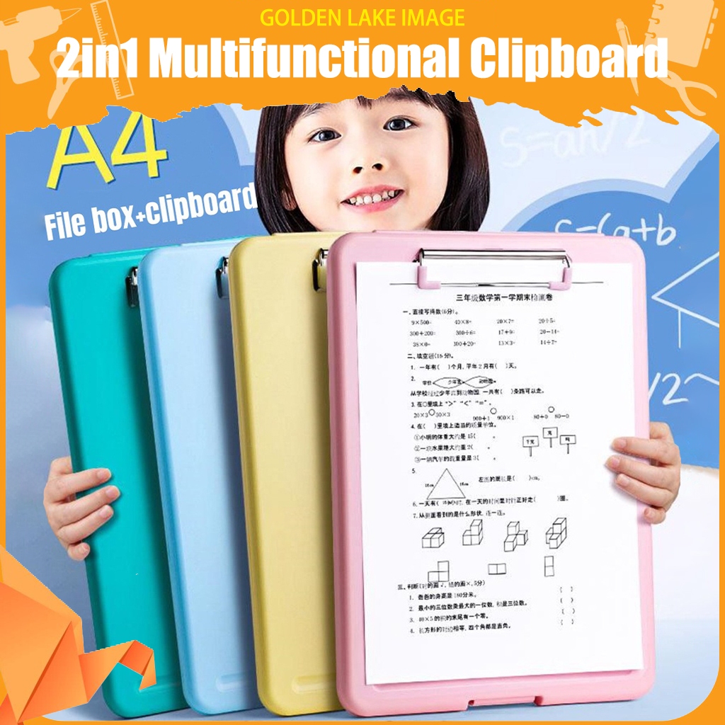 A4 Multifunctional Clipboard Box 2 In 1, Writing Board with Pen Slot ...