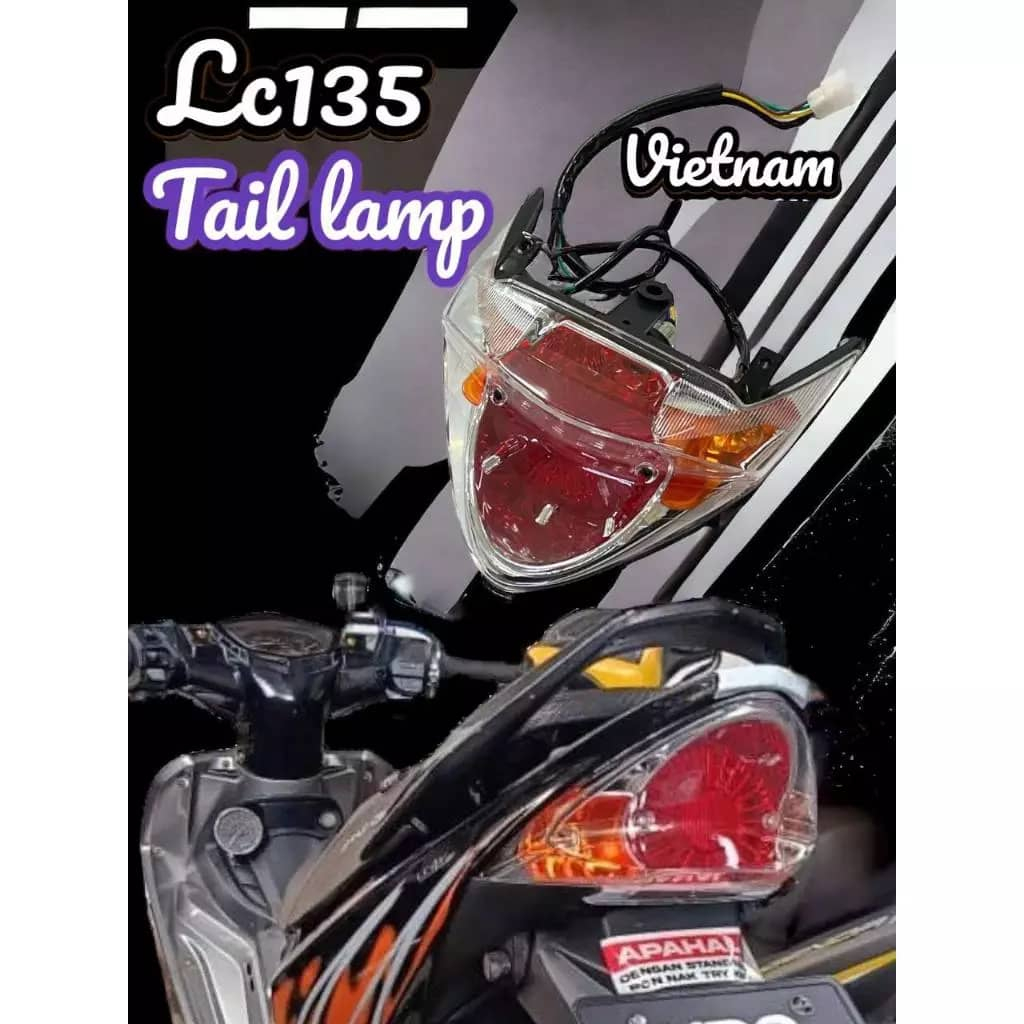 SPECIAL EDITION VIETNAM TAIL LAMP ASSY LC135 V1 LC 135 LAMPU BELAKANG OREN ORANGE TINTED SMOKE ...
