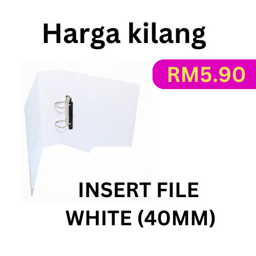 {DOSSVETT}PAPPER PVC INSERT FILE 2D RING WHITE 40MM | Shopee Malaysia