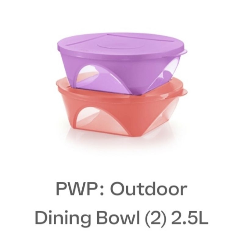 Tupperware Outdoor Dining Bowl 2.5L(2 Pcs) | Shopee Malaysia