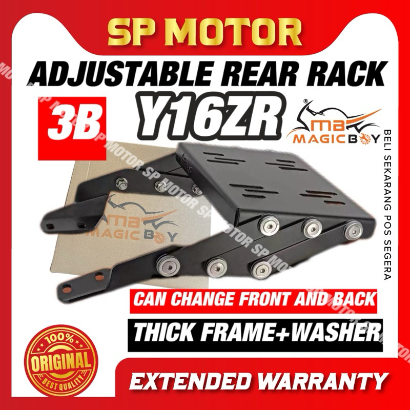 YAMAHA Y16ZR Y16 ZR ADJUSTABLE REAR RACK MONO RACK MONORACK 3B + WASHER ...