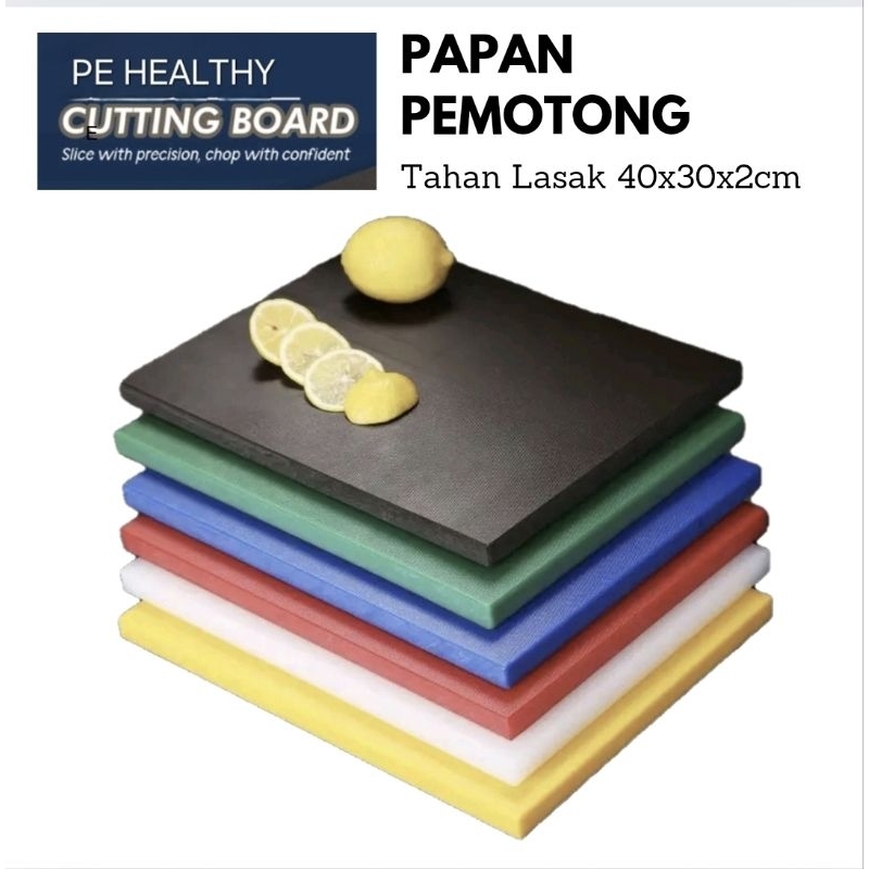 Cutting Board PE Plastic Durable 40x30x2cm Kitchenware Chopping Papan ...