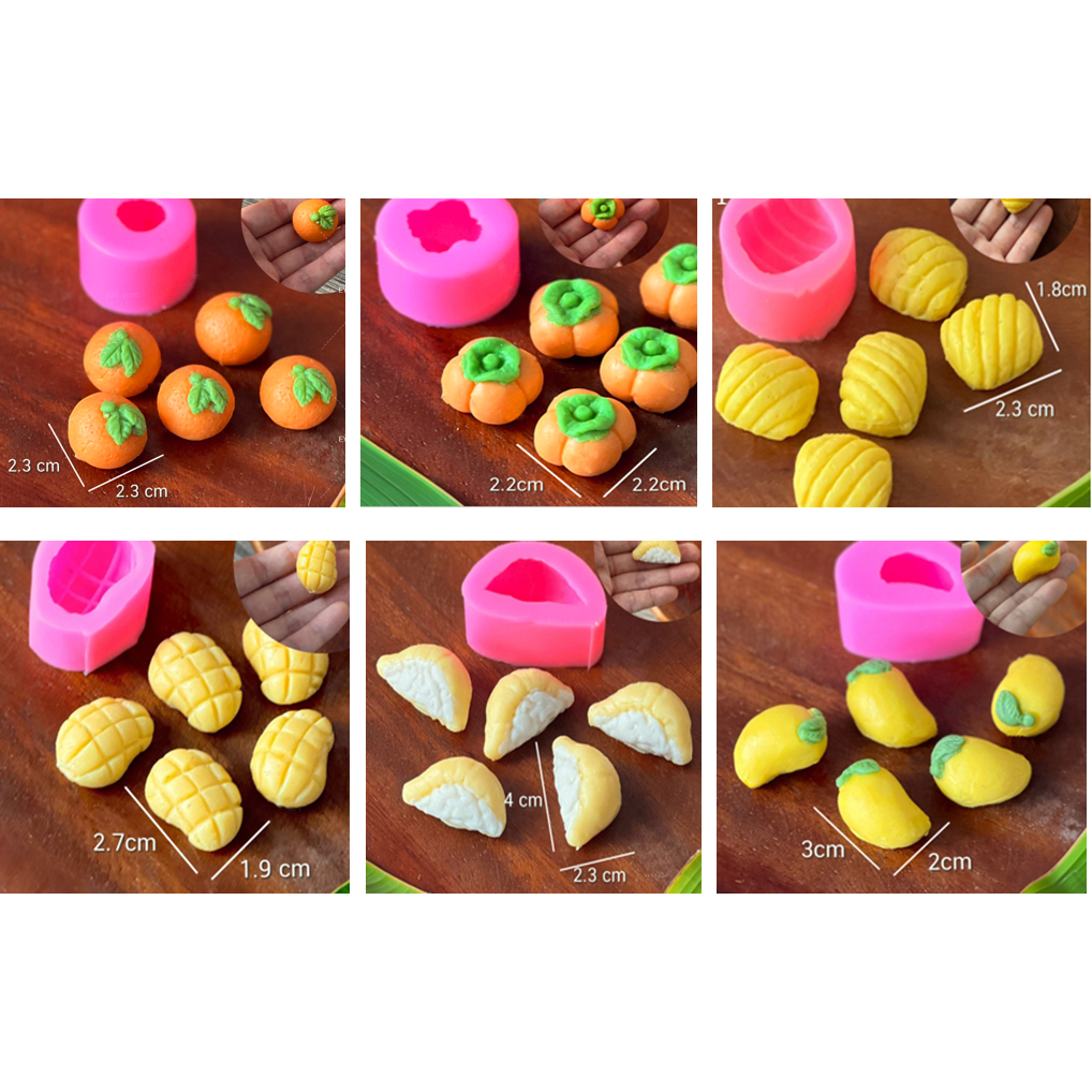 Buah buahan acuan silikon 3D fruits silicone mold 立体水果硅胶模 mold Durian ...