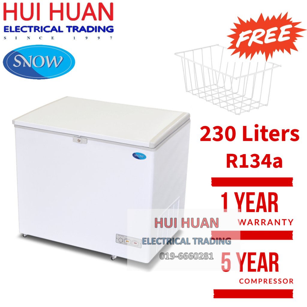 SNOW Chest Freezer Lifting Solid Door LY250LD 230Liter | Shopee Malaysia
