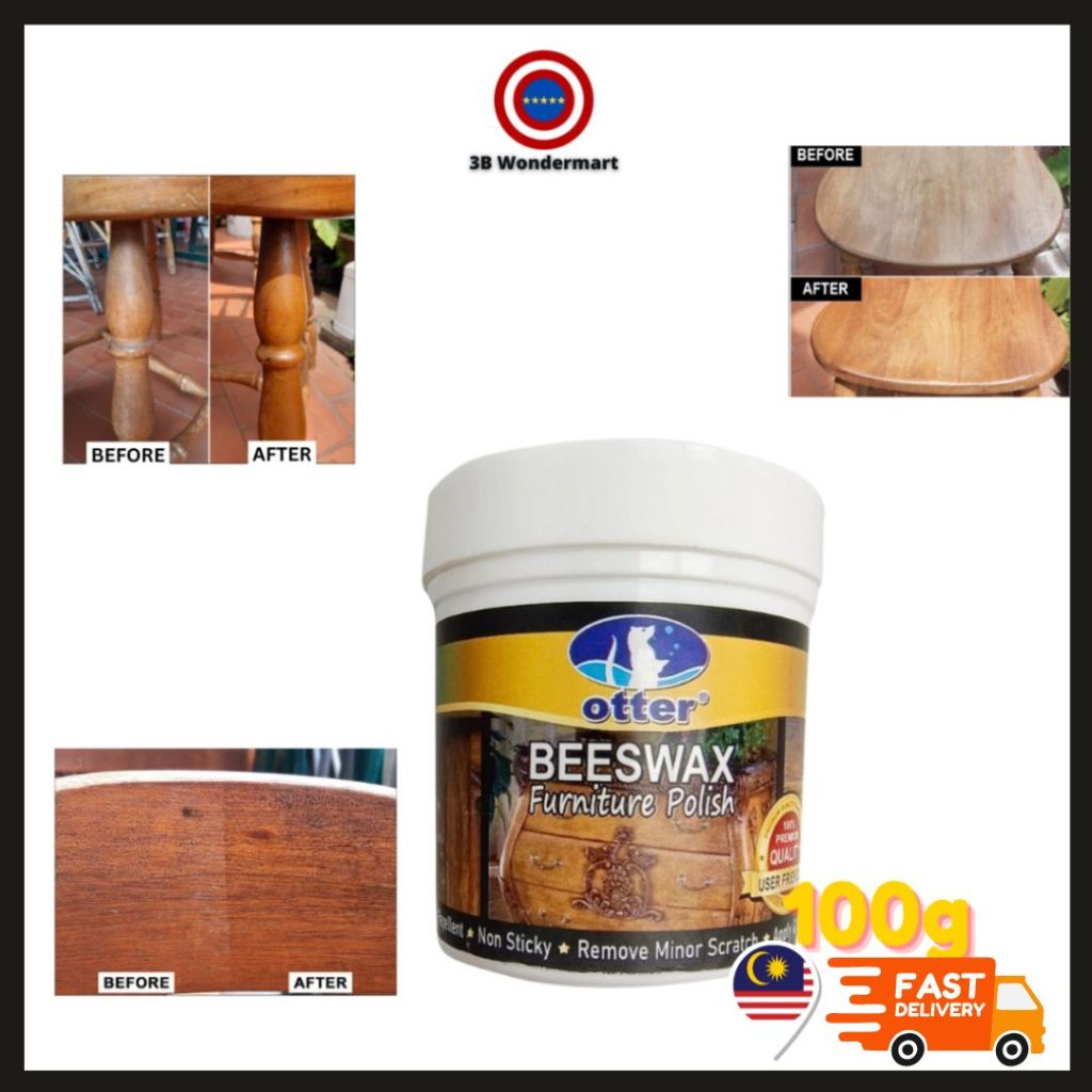 OTTER Beeswax Polish Shine and Removing Minor Scratch, Protection Wood ...