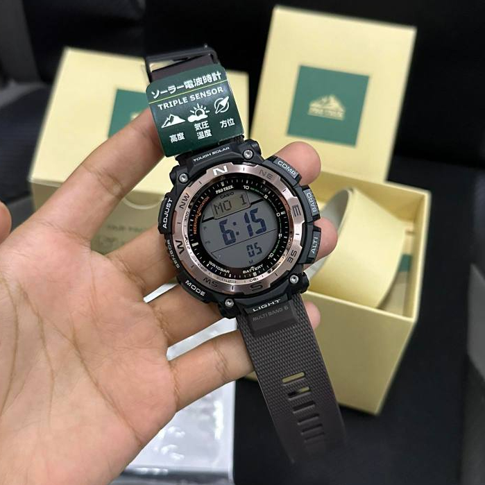 LCD COMPASS READING Original Casio Protrek PRW-3400Y-5JF PRW-3400Y-5 PRW-3400 Outdoor Solar ...