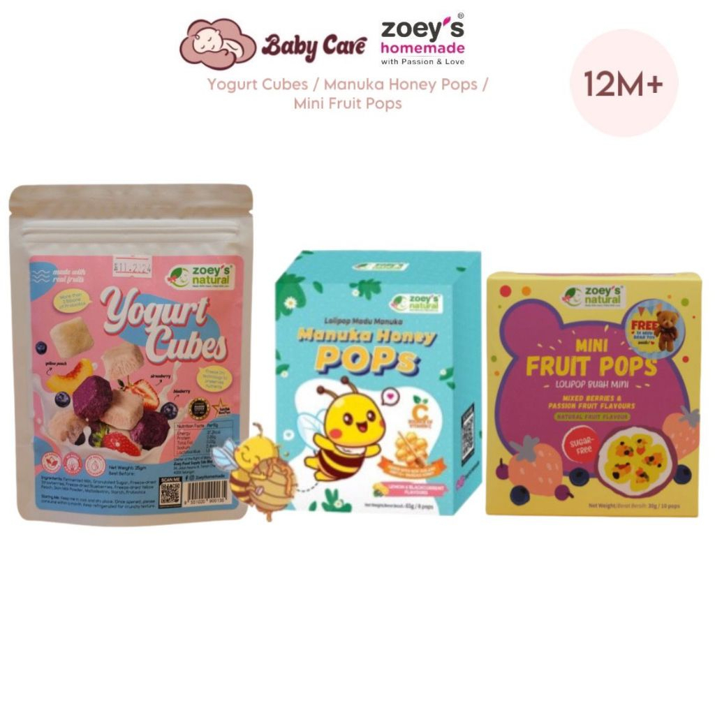 Zoey's Homemade Natural Baby & Kids Snacks, Yogurt Cubes Mixed Flavour ...