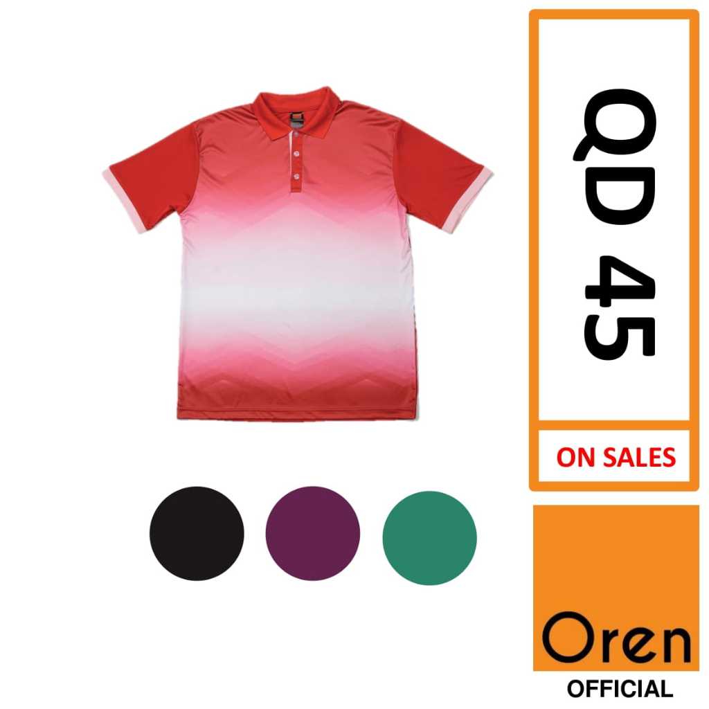 Oren Sport QD Quick Dry Sublimation Polo Shirt QD45 | Shopee Malaysia