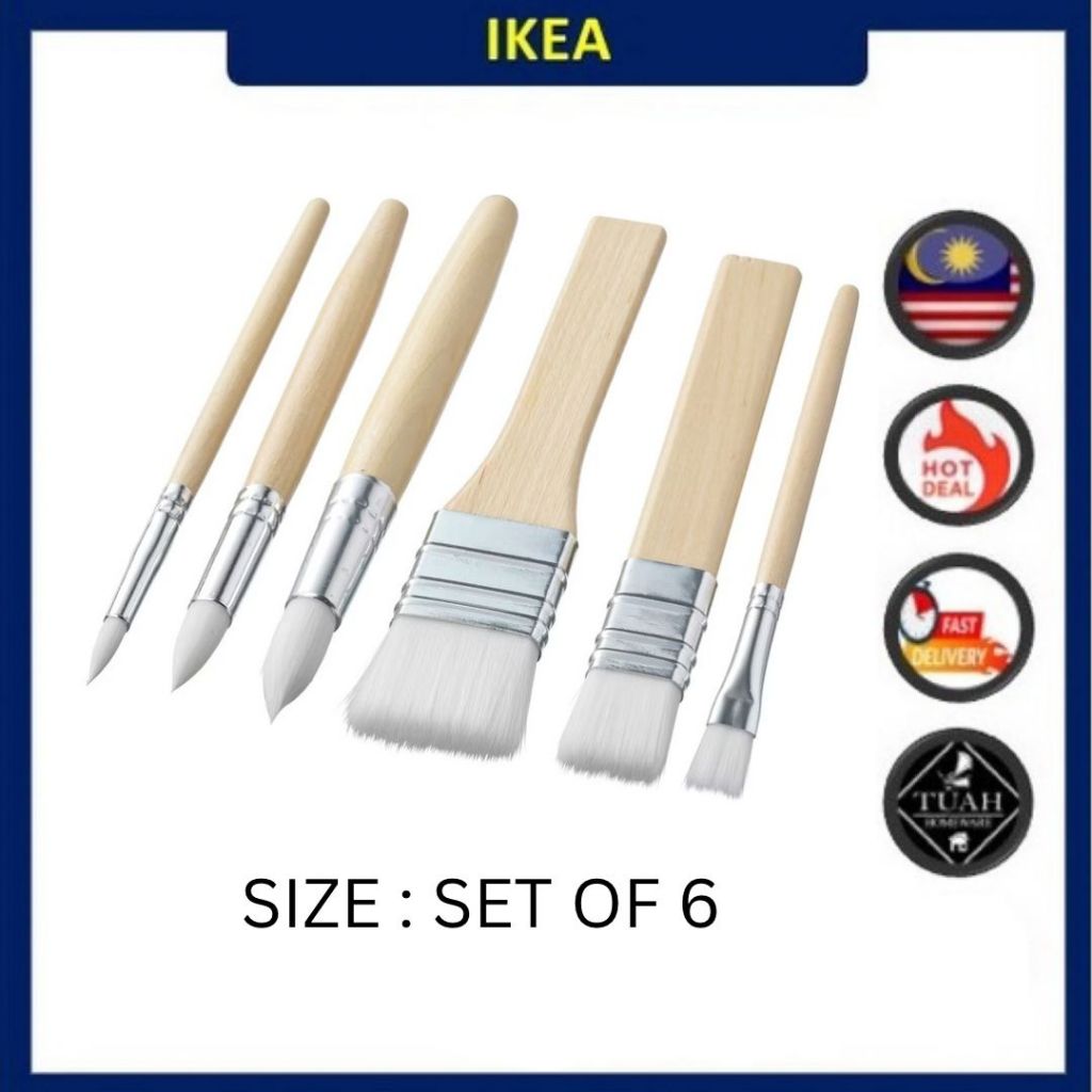 IKEA MÅLA / MÅLA Brush (Set of 6 ) | Shopee Malaysia
