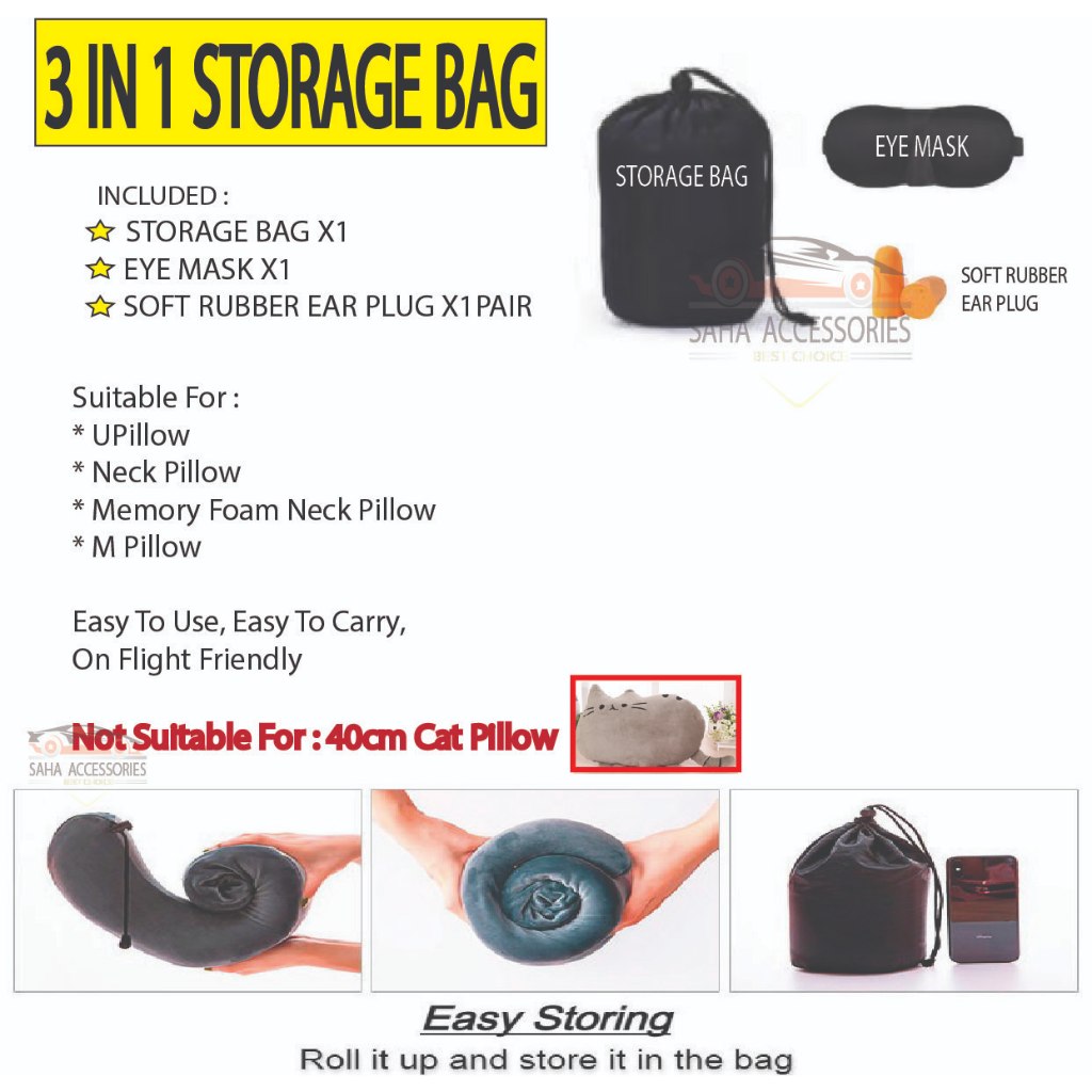 【SAHA】Soft U Shaped Slow Rebound Memory Foam Travel Neck Pillow for Office Flight Traveling ...