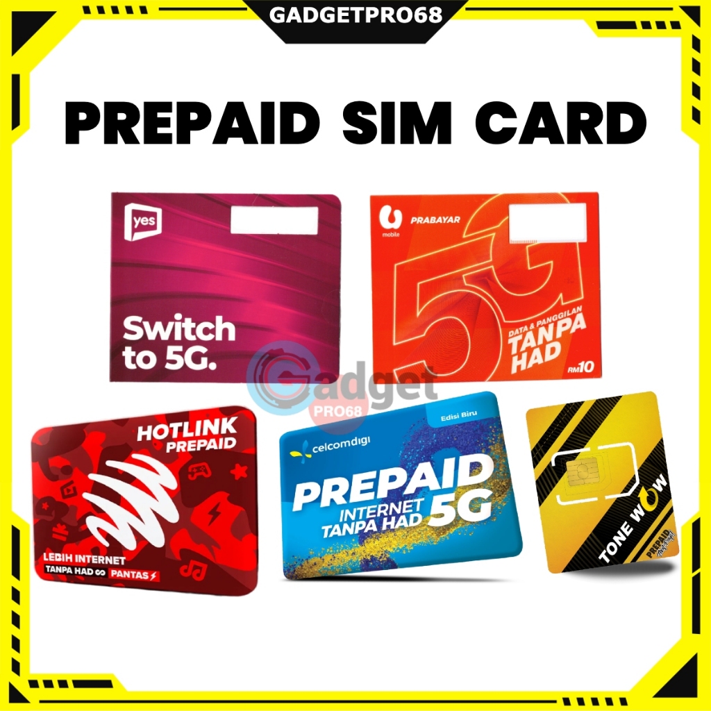 SIM Card Unlimited Internet Prepaid Prabayar YES UMOBILE HALOTELCO ...