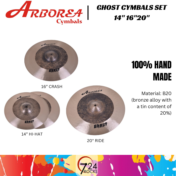 Arborea Cymbals Arborea B20 series Ghost Cymbal Set 14" Hi Hat 16 ...