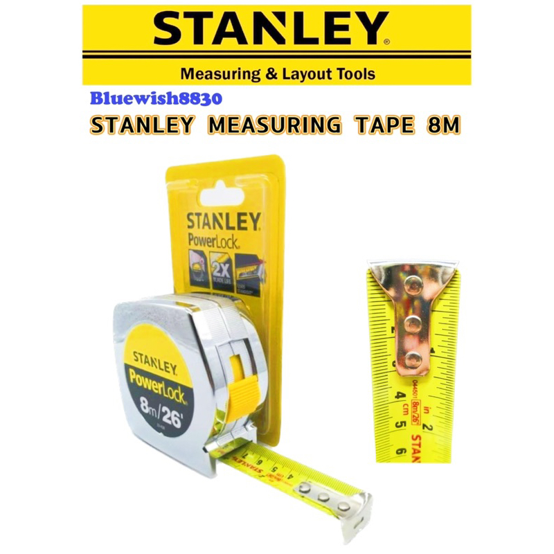 STANLEY STHT33428-8 ORIGINAL Power Lock Measuring Tape 8M / 26ft ...
