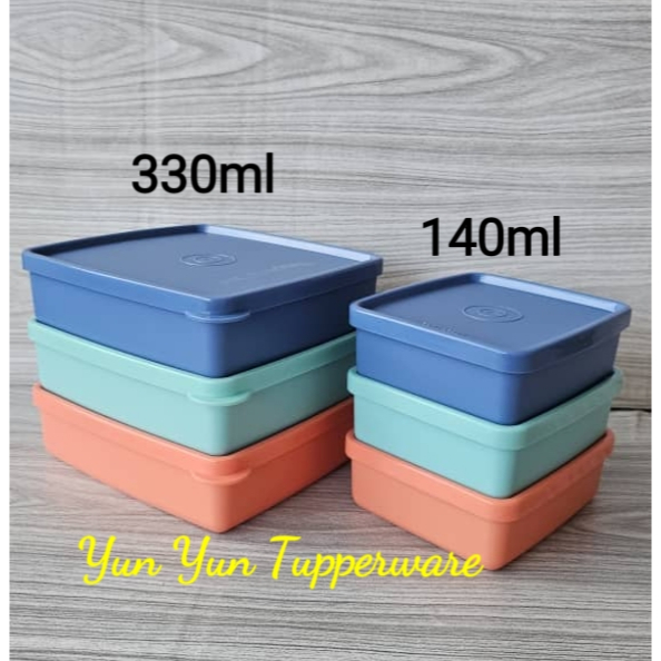 Tupperware Square Away (3 PCS) 330ml / Mini Square Away Set (3 PCS ...