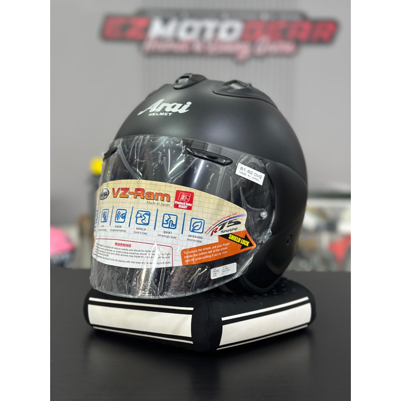 ARAI VZ-RAM FLAT BLACK ORIGINAL | Shopee Malaysia