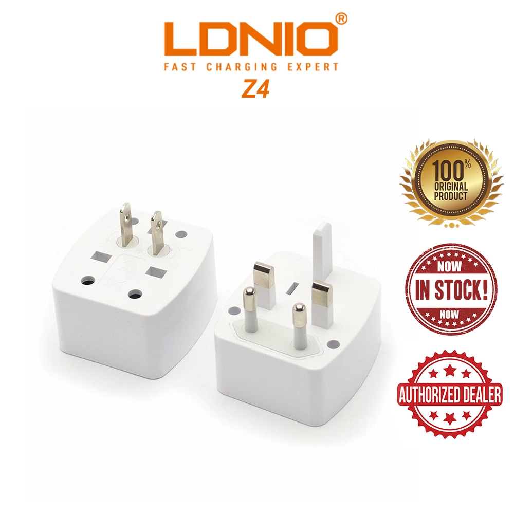 LDNIO Z4 Universal Plug Adapter with UK/EU/US/AU Pin & 2 Universal ...