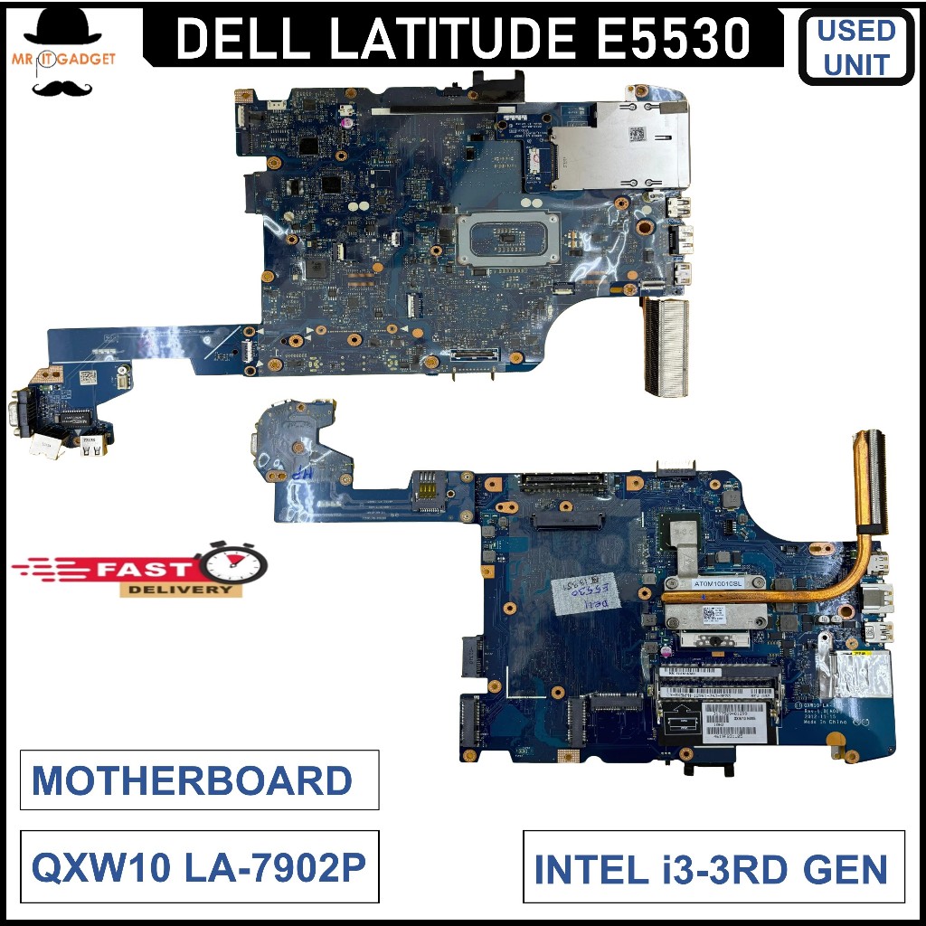 DELL LATITUDE E5530 MOTHERBOARD QXW10 LA-7902P REV:1(A00) i5-5th GEN ...