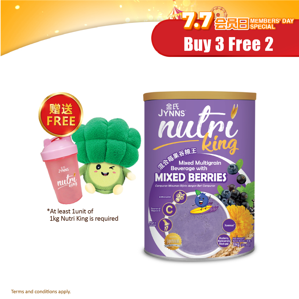 [7-9 July | Buy 3 Free 2] JYNNS Nutri King Mixed Multigrain Beverage ...