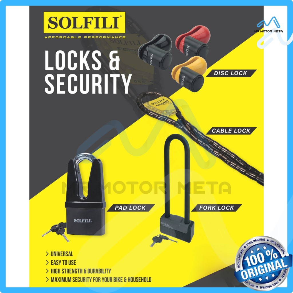 SOLFILI LOCKS & SECURITY - FORK LOCK | DISC LOCK | PAD LOCK | CABLE ...