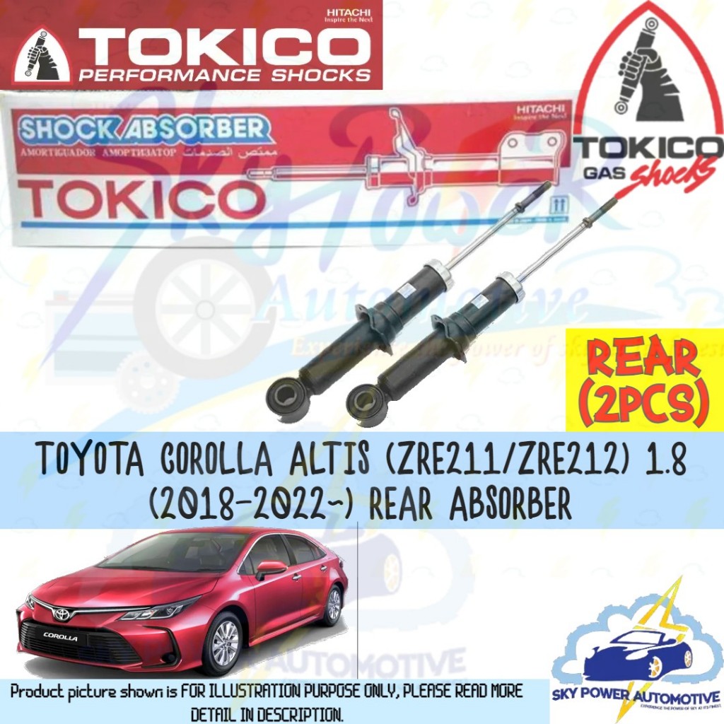 TOYOTA COROLLA ALTIS ( ZRE211 / ZRE212 ) 1.8 (2018-2022~) TOKICO TKC SHOCK ABSORBER ( REAR 2PCS ...