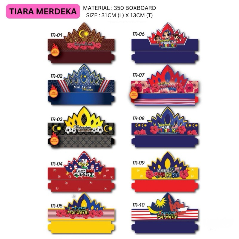 𝐋𝐀𝐃𝐘𝐑𝐀 𝐎𝐅𝐅𝐈𝐂𝐈𝐀𝐋 TIARA KERTAS MERDEKA MALAYSIA | Shopee Malaysia
