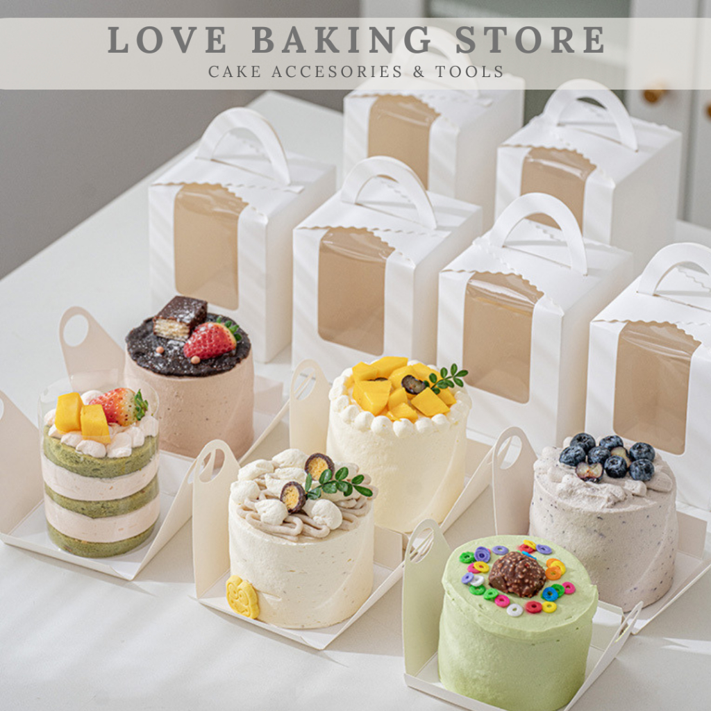 LBS • INS 2 inch Portable Cake box 4‘ 5’ Box With Transparent Window ...