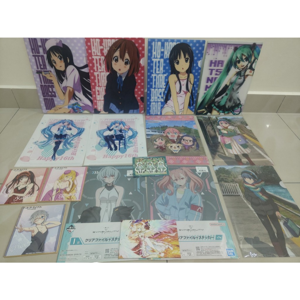 Hatsune Miku, Date alive, Synduality Noir, Yuru Camp, K-On merchandise ...