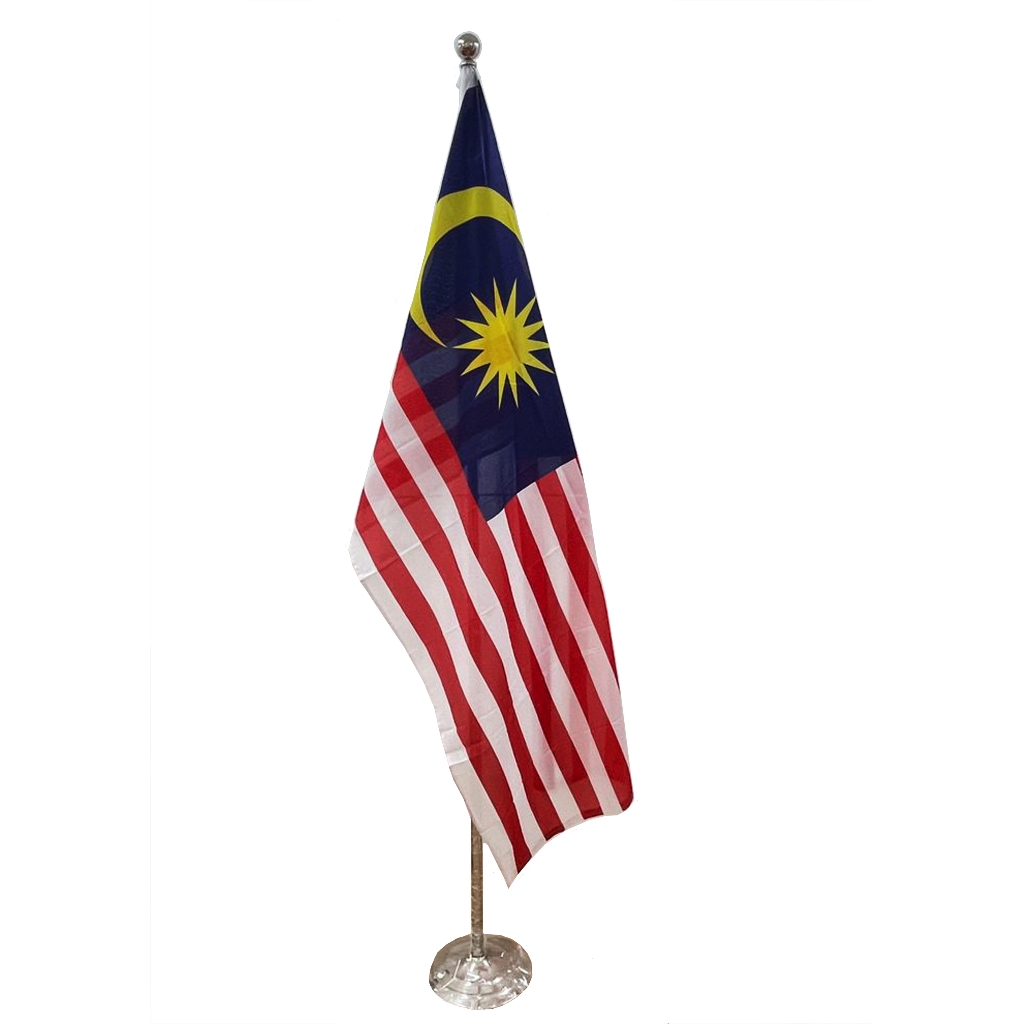 Indoor Flag Pole With Stand 2.8M Heavy Duty ( Silver ) | Shopee Malaysia