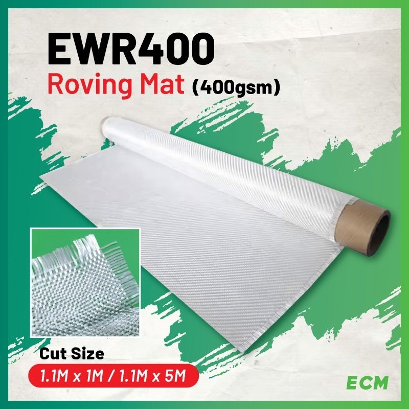 FIBERGLASS WOVEN ROVING MAT E-GLASS EWR400 (400GSM) - 1.1M WIDE ...