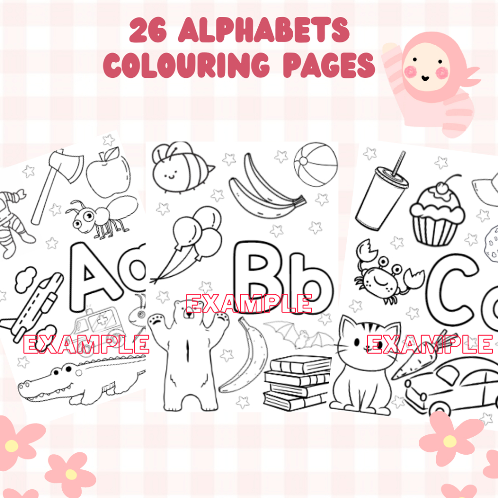 [PDF/SOFTCOPY] 26 Alphabets Coloring Pages For Kids Adult Coloring ...