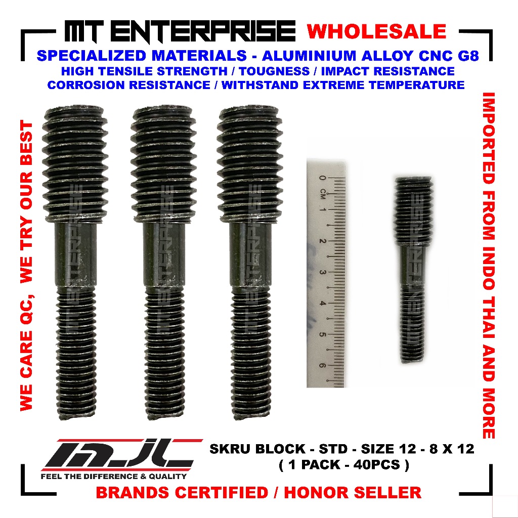 MJL Original SKRU / Screw Block STD Size 12 - 8X12 - 1pc / 1 pack - 40 ...