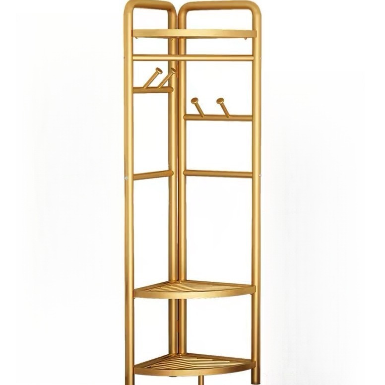 Household Bold Type Corner Floor Coat Rack Multifunctional Storage ...