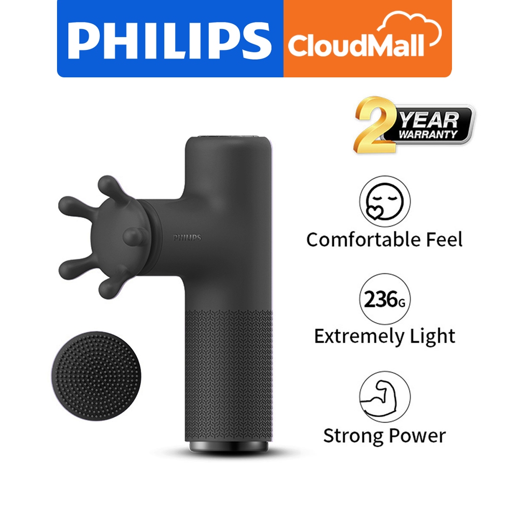 Philips Black Mini Massage Gun Super Light Portable Fascia Gun for ...