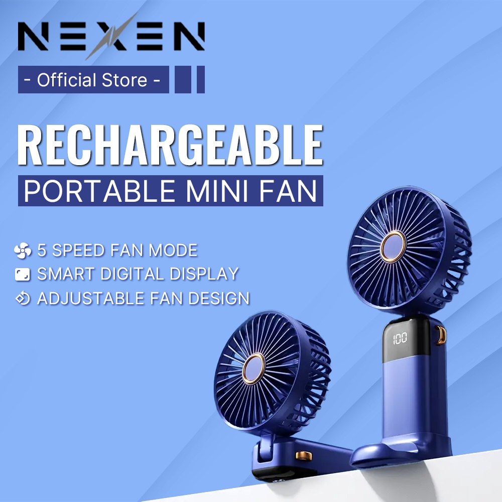 Portable Handheld Mini Fan 5 Speed Fan Mode Rechargeable USB Type-C ...