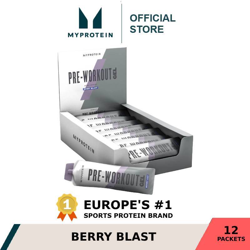 MYPROTEIN Pre Workout Gel 12 packets - Berry Blast | Shopee Malaysia