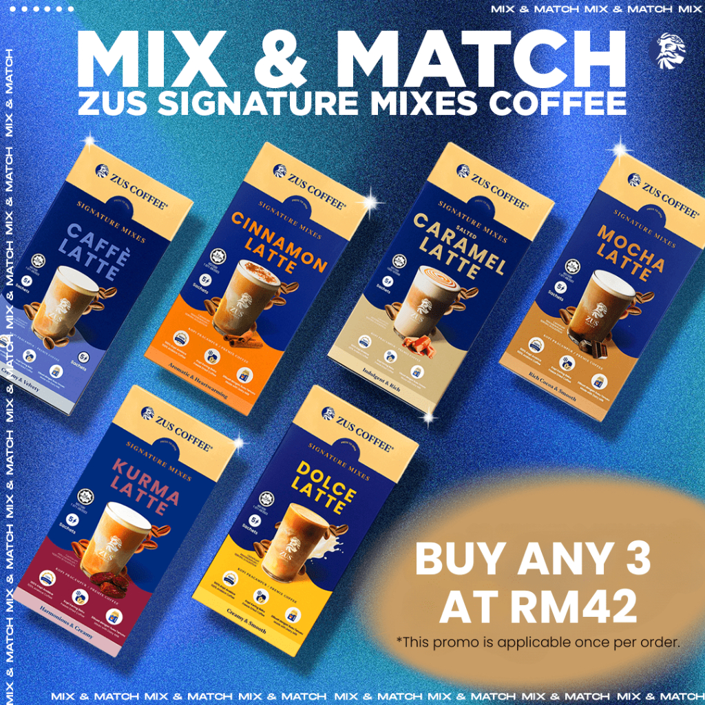 ZUS Signature Mixes Coffee - 5's (Mix & Match) - Buy Any 3 at RM42 ...