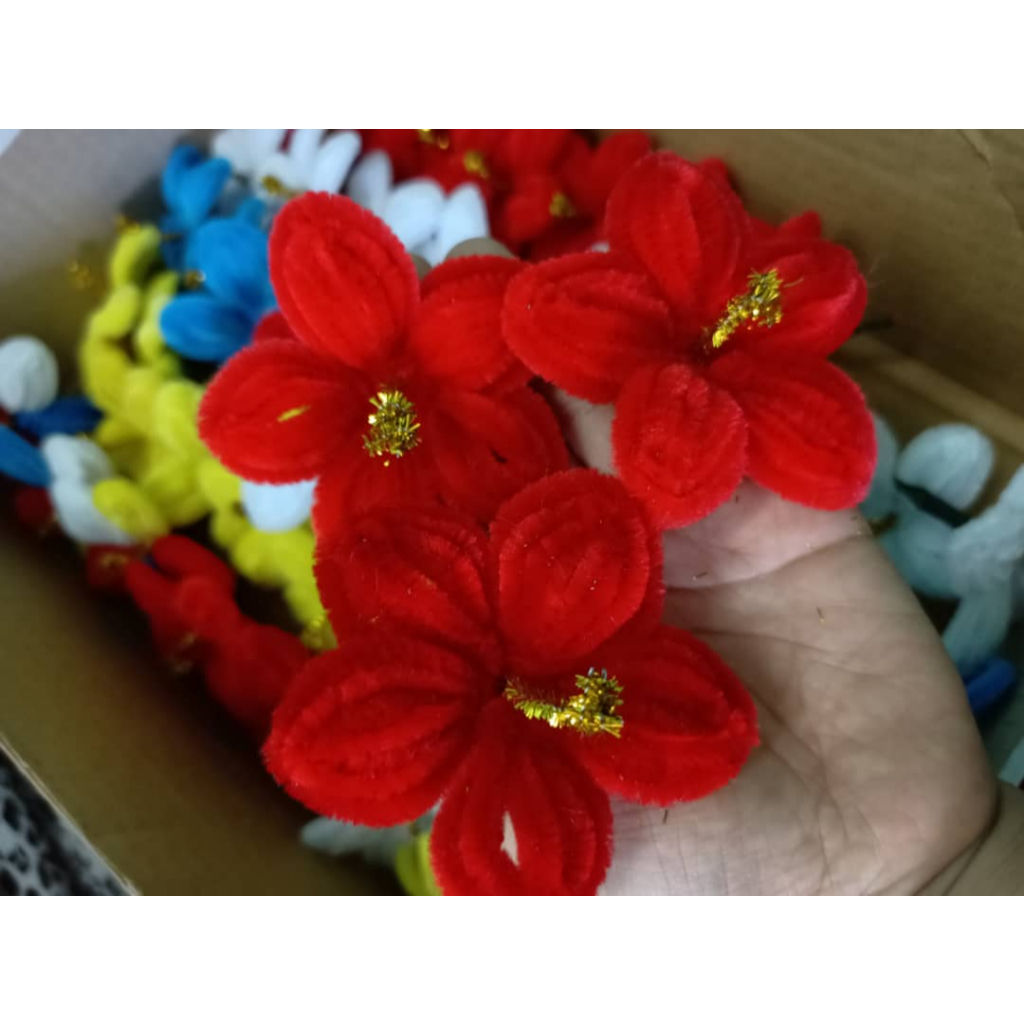 Lace bunga stokin , bunga raya, hibiscus 7 - 8cm| Bunga raya untuk ...