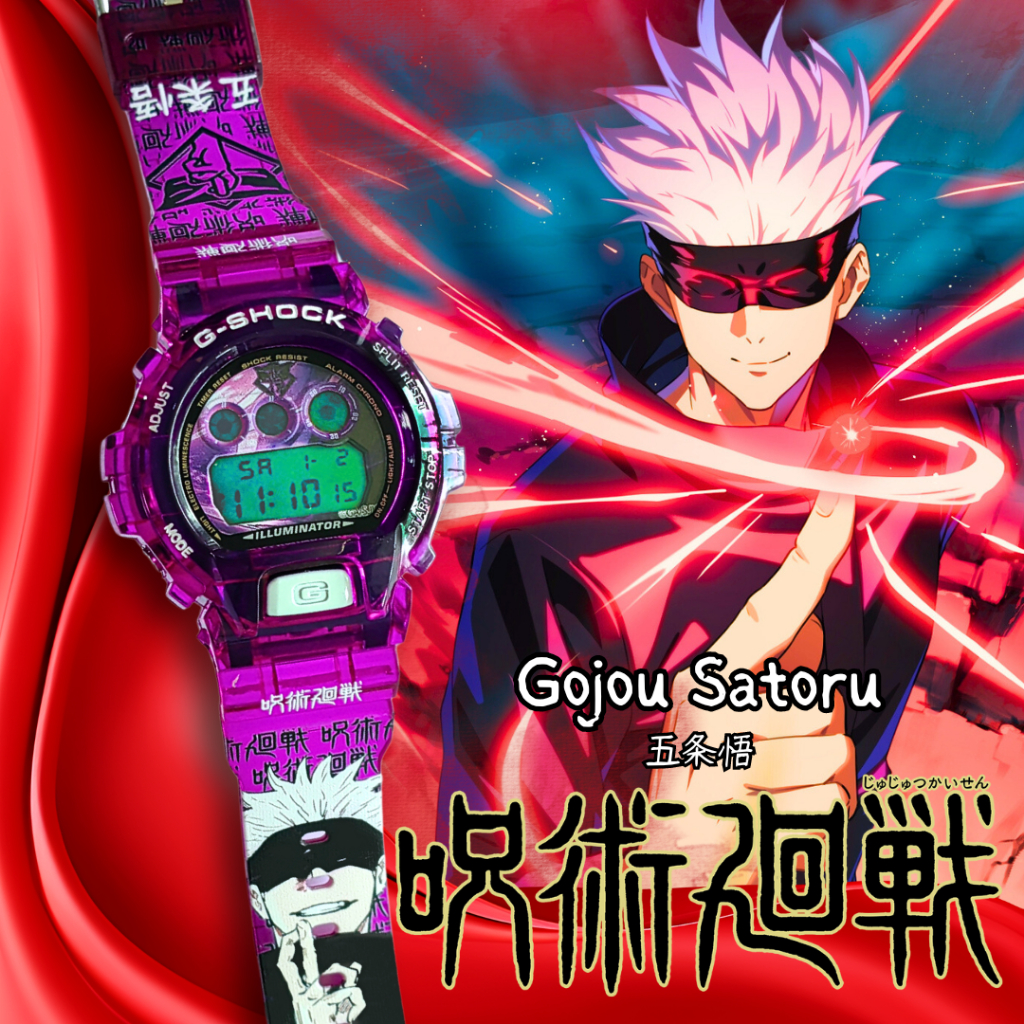 Jam G-Shock DW-6900 Custom Gojou Satoru | Jam Jujutsu Kaisen | Custom G ...