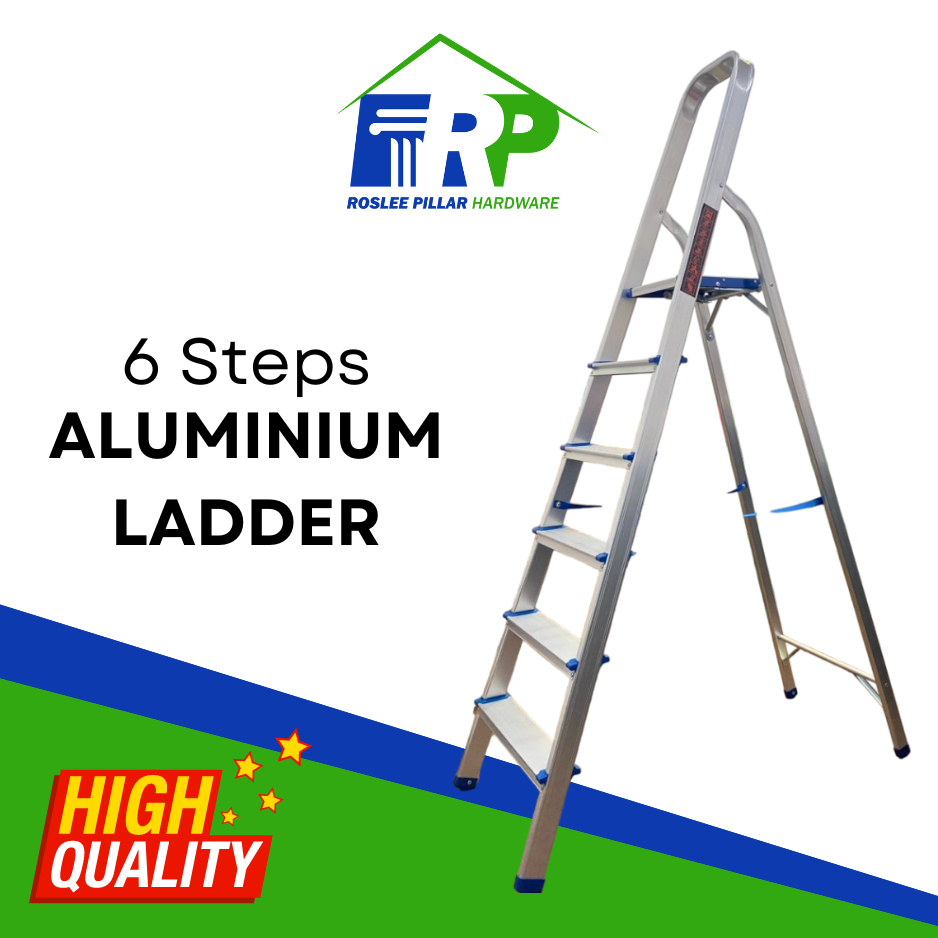 RPH ALUMINIUM HOUSE HOLD LADDER 6 STEP Foldable Aluminium Step Stool ...