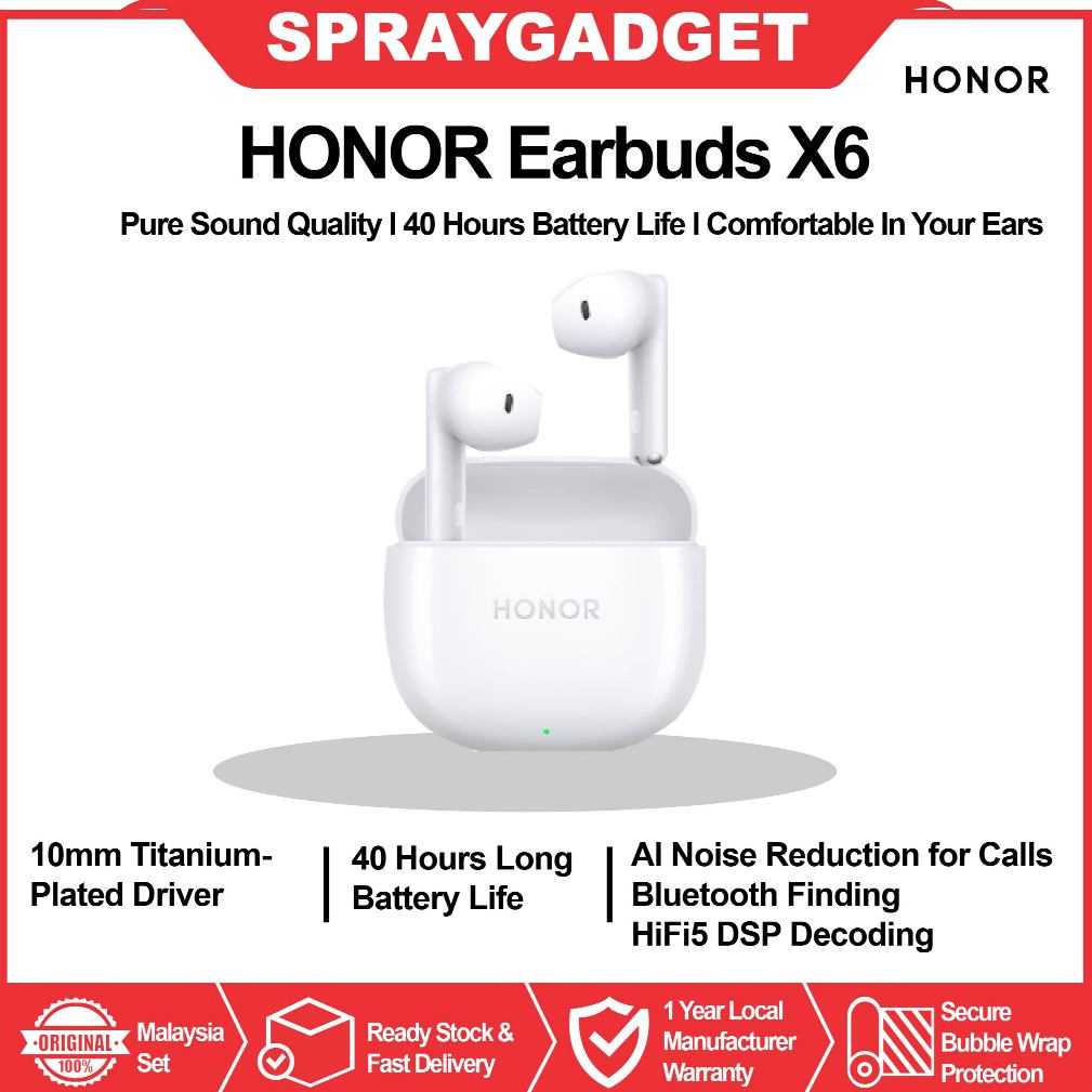HONOR Earbuds X6 l Pure Sound Quality | 40 Hours Battery Life ...