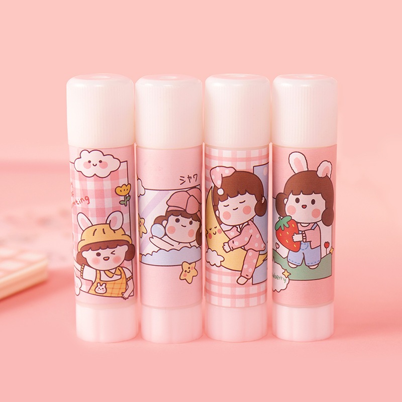 🇲🇾1Pc Cute Cartoon Solid Glue High Viscosity 9g Office PVA Glue Stick ...