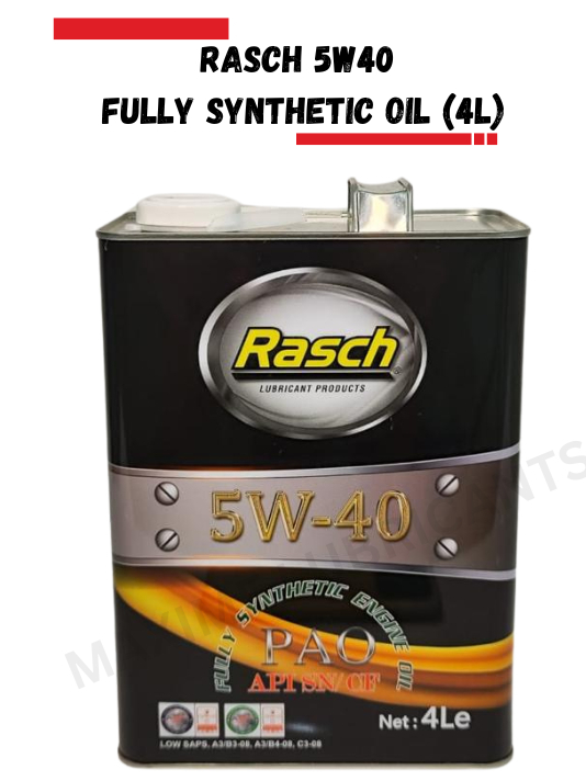 [TURKEY BRAND] RASCH 5W40 FULL SYNTHETIC ENGINE OIL (4L) + FREE ANGPOW ...