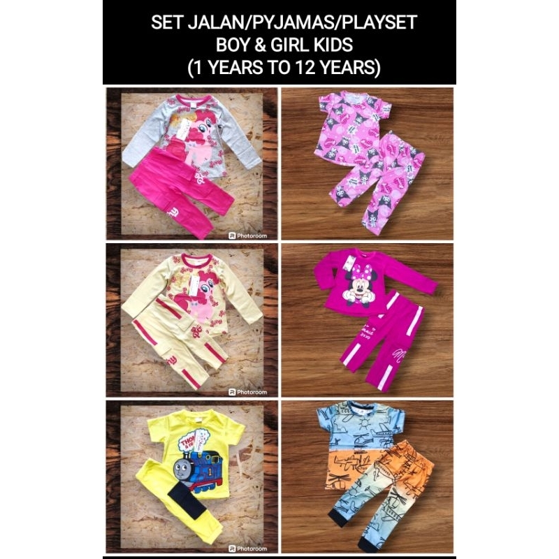 Set Cotton Boy & Girl Kids Baju Budak Lelaki & Perempuan Set Boy & Girl ...