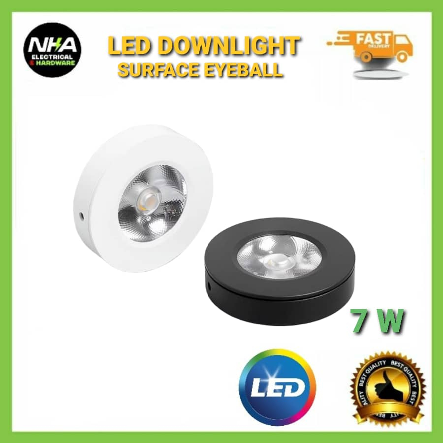LED Surface Eye Ball 7W Circular Round Downlight Celling Light Eyeball ...