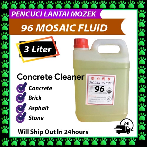 3000ML 96 Mosaic Fluid (Acid) 33% CONCRETE Mosaic Cleaner Acid Cement ...