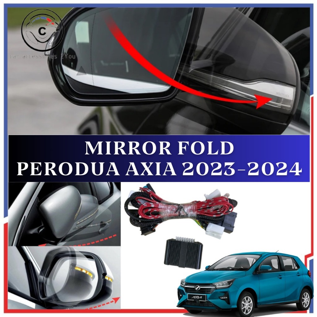 PERODUA AXIA 2023 AV/SE SPEC SIDE MIRROR AUTO FOLD SYSTEM (PLUG&PLAY ...