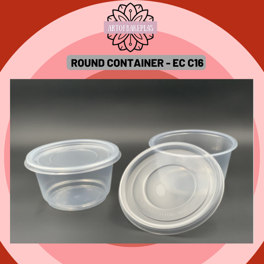 EC C16 16oz PP Round Container {50sets} (450ml) / Disposable Plastic ...